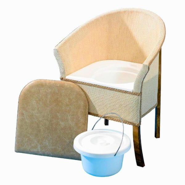 CAREQUIP Basketweave Bedside Commode. Discreet & Compact.