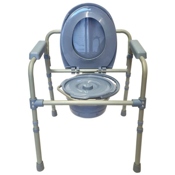 Versatile Steel Commode Chair. Convenient, Portable, and Practical.
