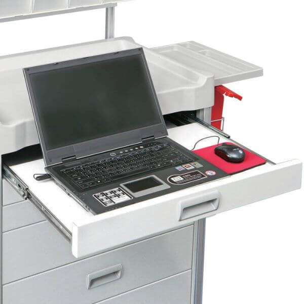 Computer Drawer for Medical Trolley. Durable, Versatile, and Practical.