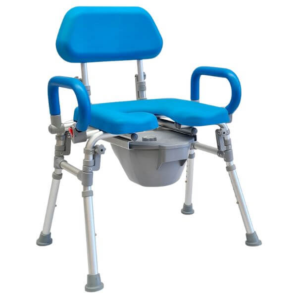Portable Folding Commode Shower Chair. Practical, Versatile & Convenient.