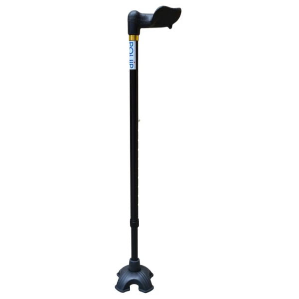 PQUIP Quad Tip Large Ortho Cane. Premium, Sturdy, and Comfortable.