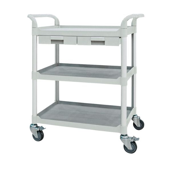 Service Cart for Nursing Homes 3 Shelves & 2 Drawers. Durable ...